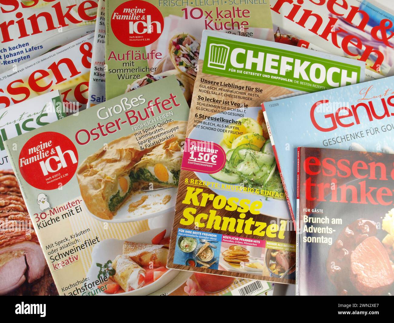 German food and cooking print magazines - Food Magazine Stock Photo - Alamy