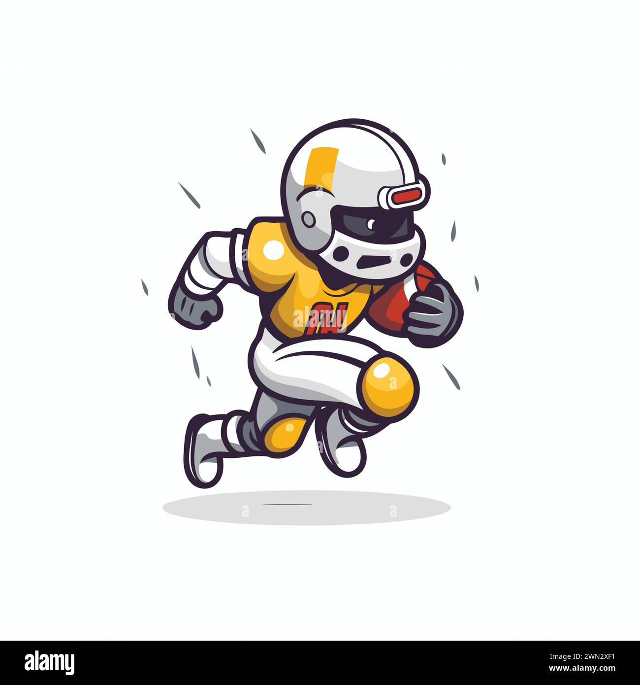 Astronaut running cartoon character. Vector illustration on white ...