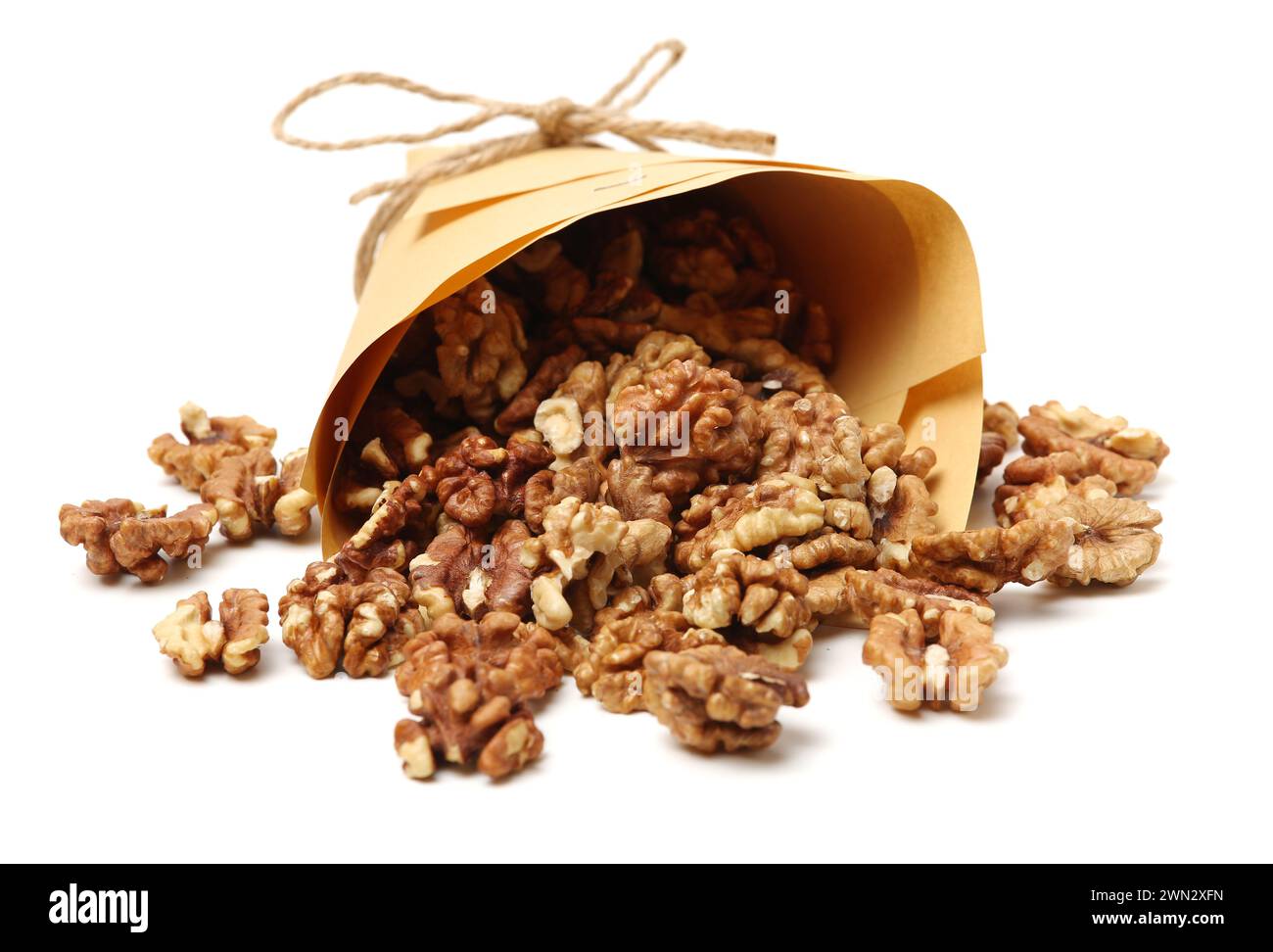 Walnut kernel isolated on white background Stock Photo - Alamy