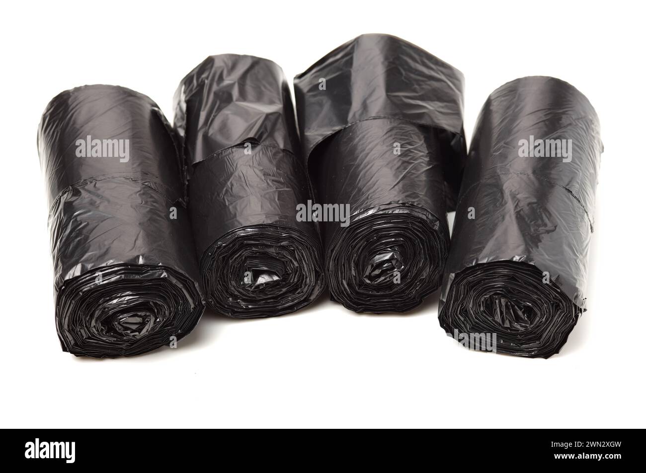 garbage bag close up in studio on white background Stock Photo - Alamy