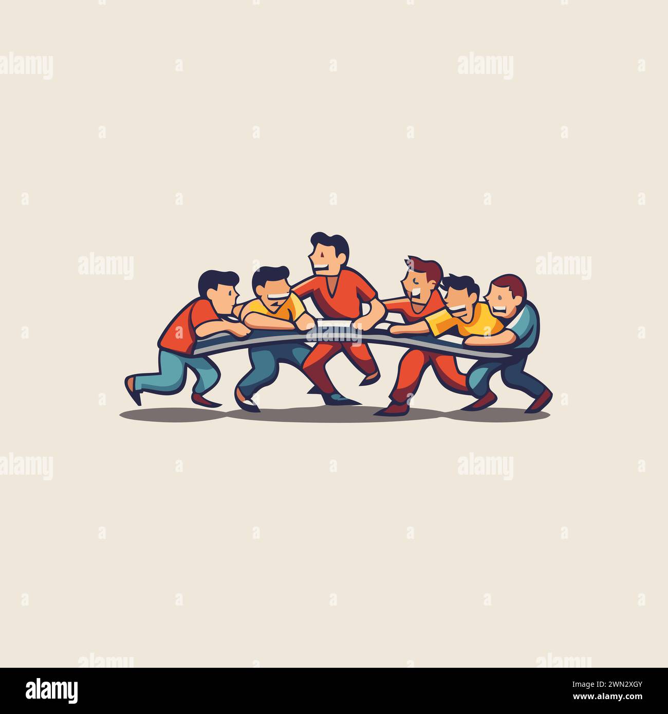Exercise tug of war Stock Vector Images - Alamy