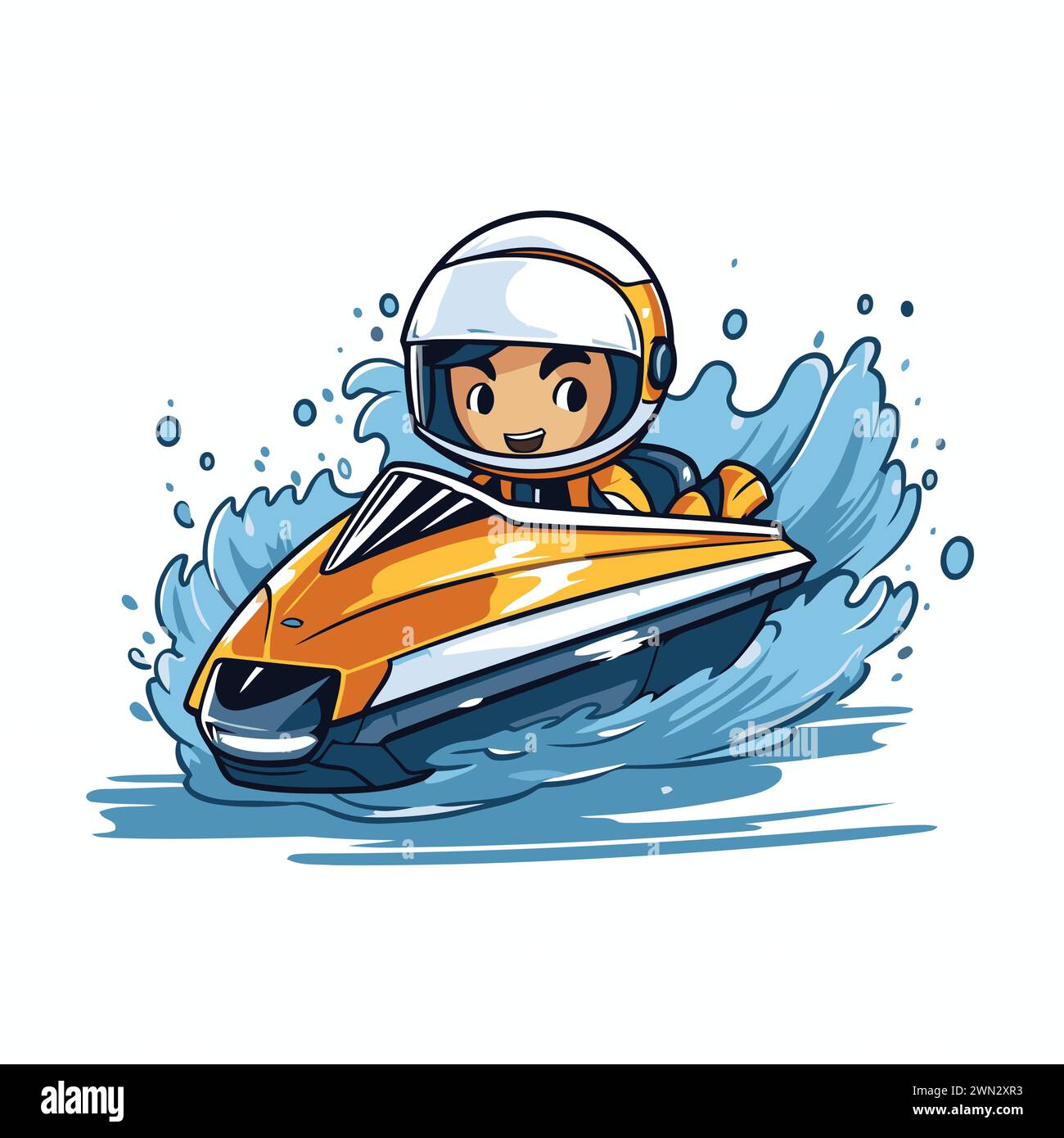 Motorized ski boat Stock Vector Images - Alamy