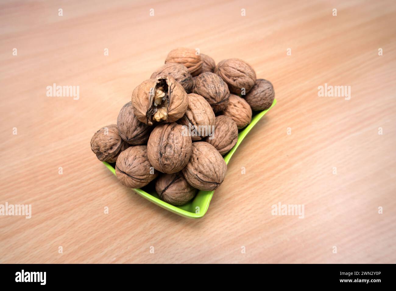 Fresh Walnuts on a Green Tray: A Feast for the Eyes and the Palate ...