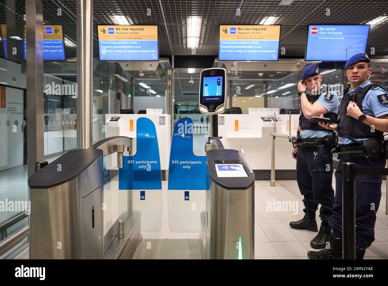 Schiphol airport passport hi-res stock photography and images - Alamy