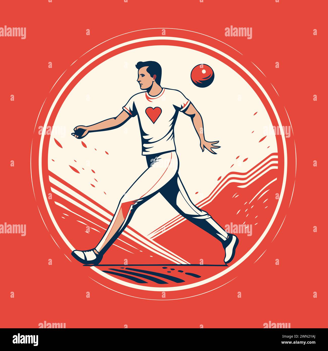 Handball player Stock Vector Images - Alamy