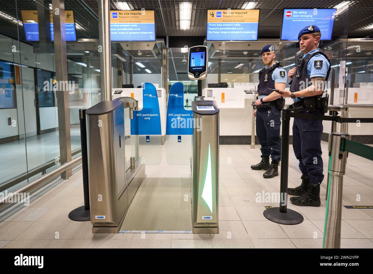 Schiphol airport passport hi-res stock photography and images - Alamy