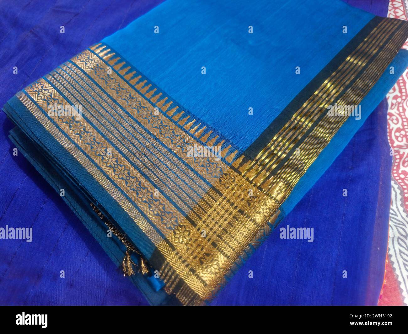 Hand Weaving Silk & Handloom Sarees, saree with golden details, woman ...