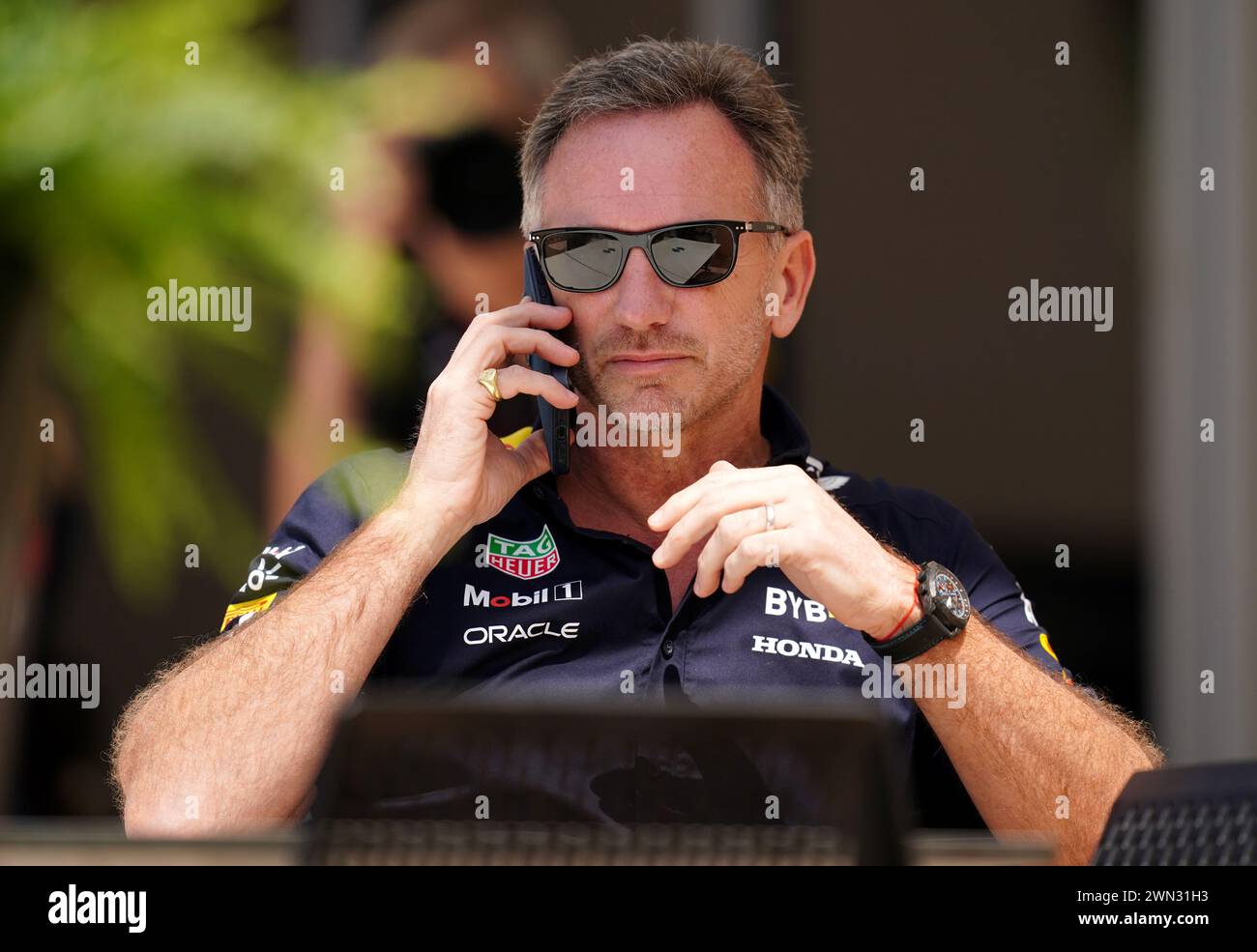 Red Bull Racing team principle Christian Horner before first practice ...