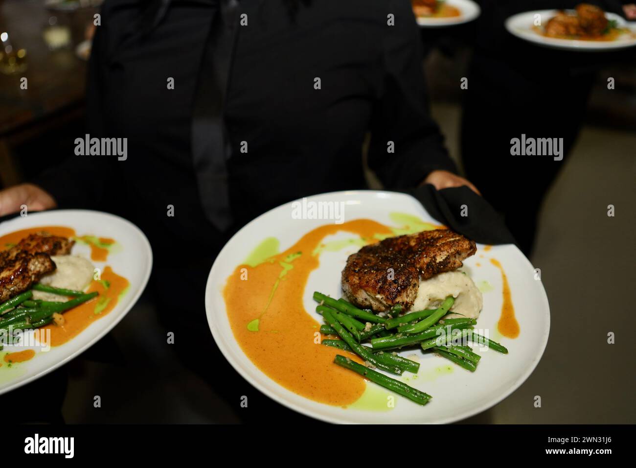 Gourmet dinner server hi-res stock photography and images - Alamy