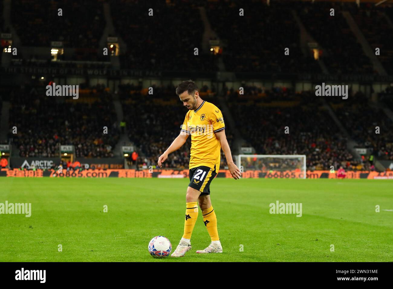 Pablo Sarabia of Wolves during the FA Cup Fifth Round match between ...