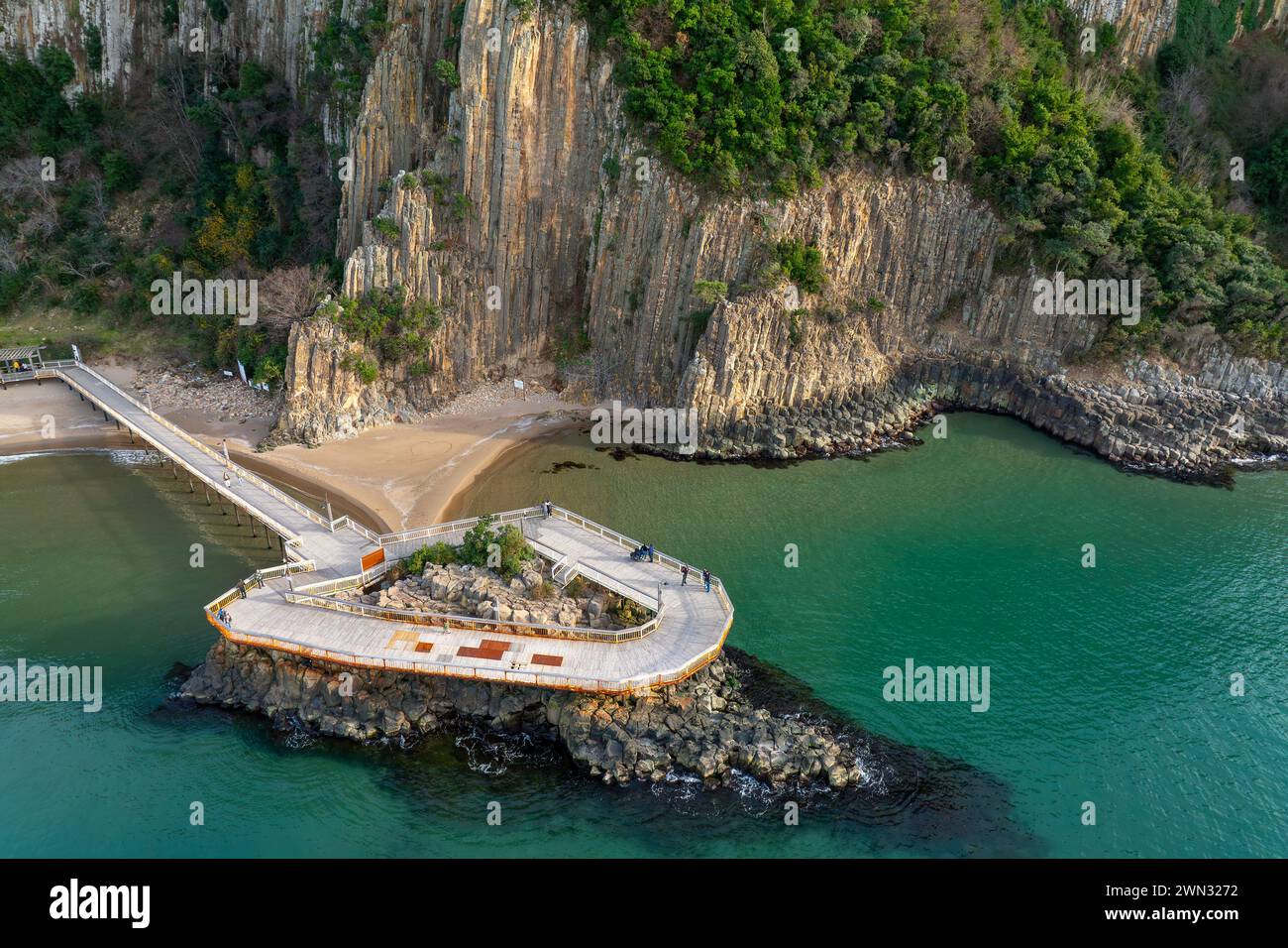 Lava columns formed 80 million years ago as a result of the cooling and ...