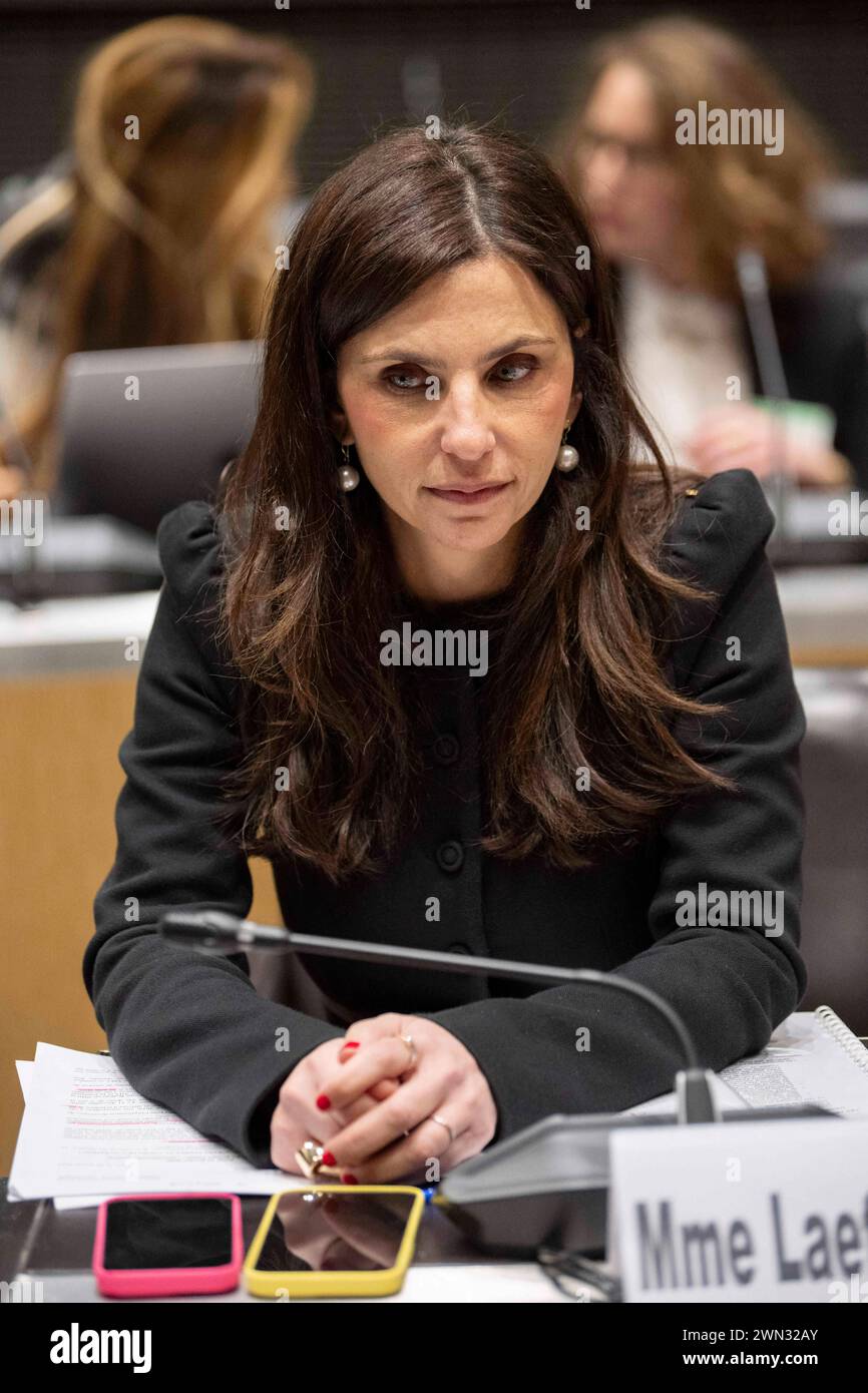 Paris, France. 29th Feb, 2024. Laetitia Menase during an hearing at ...