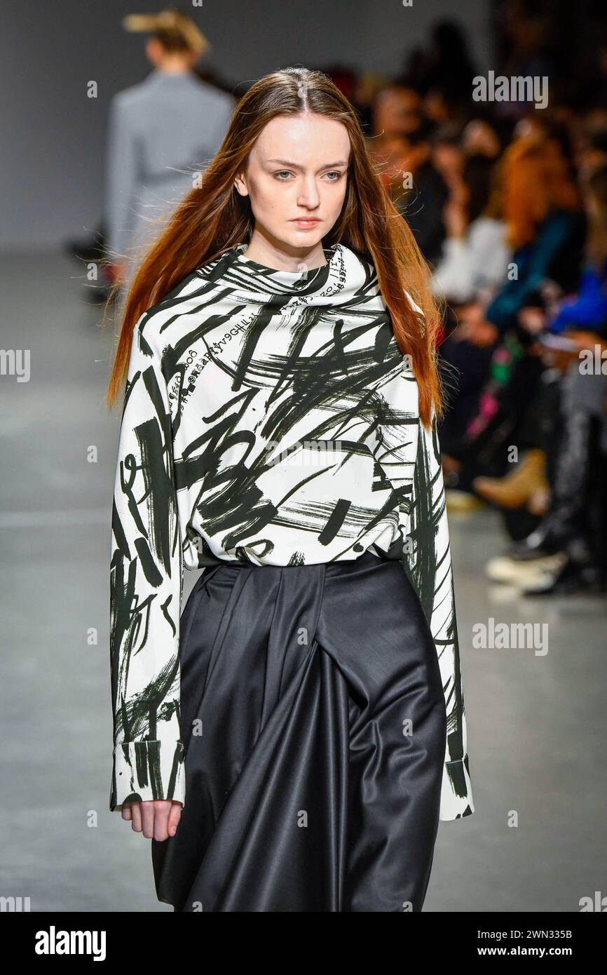 Paris, France. 27th Feb, 2024. A model walks the runway during the ...