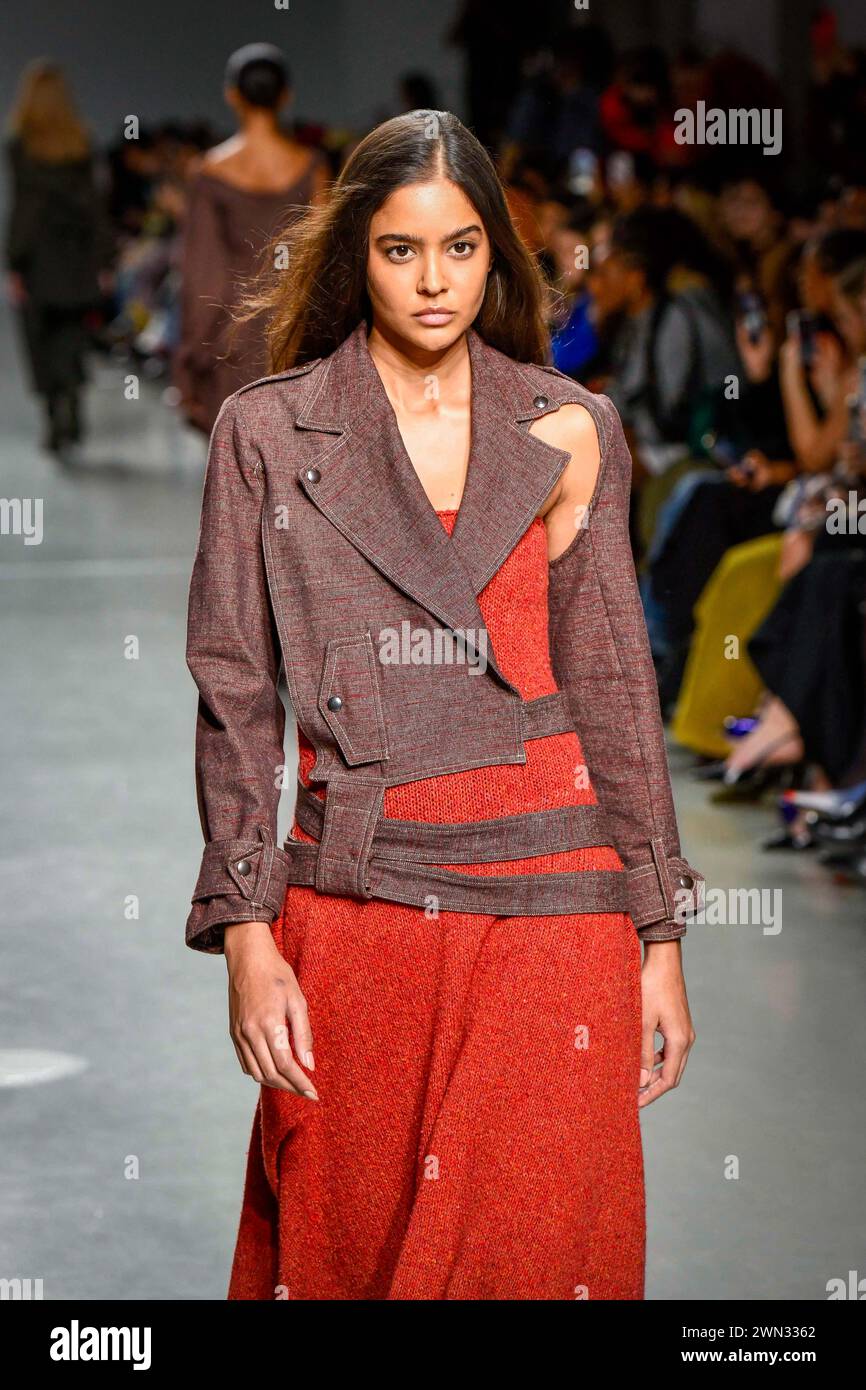 Paris, France. 27th Feb, 2024. A model walks the runway during the ...