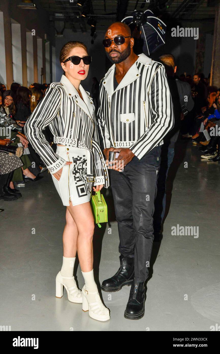 Paris, France. 27th Feb, 2024. Salomé Chaboki and Jimmy Ogunjimi attend ...