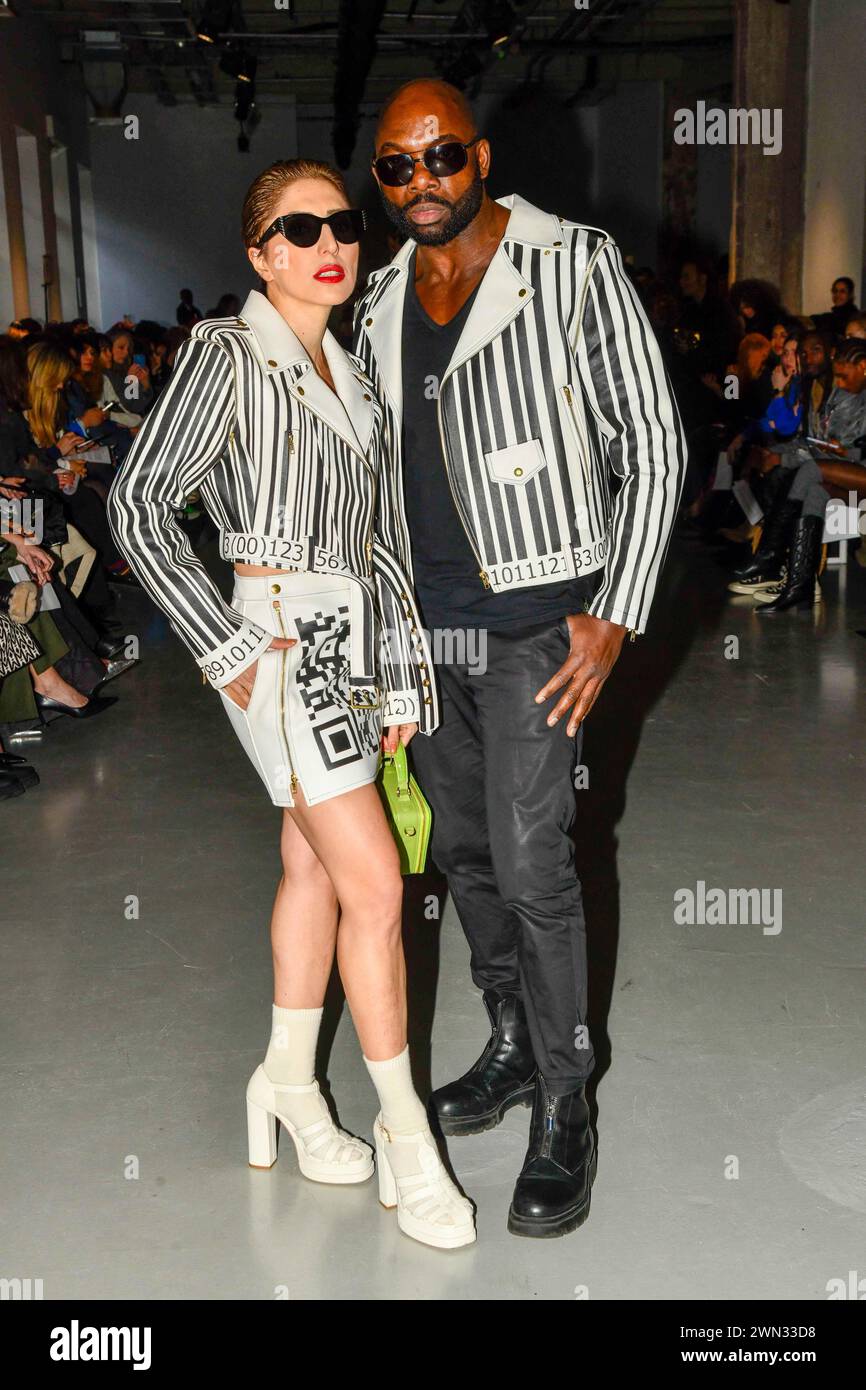 Paris, France. 27th Feb, 2024. Salomé Chaboki and Jimmy Ogunjimi attend ...