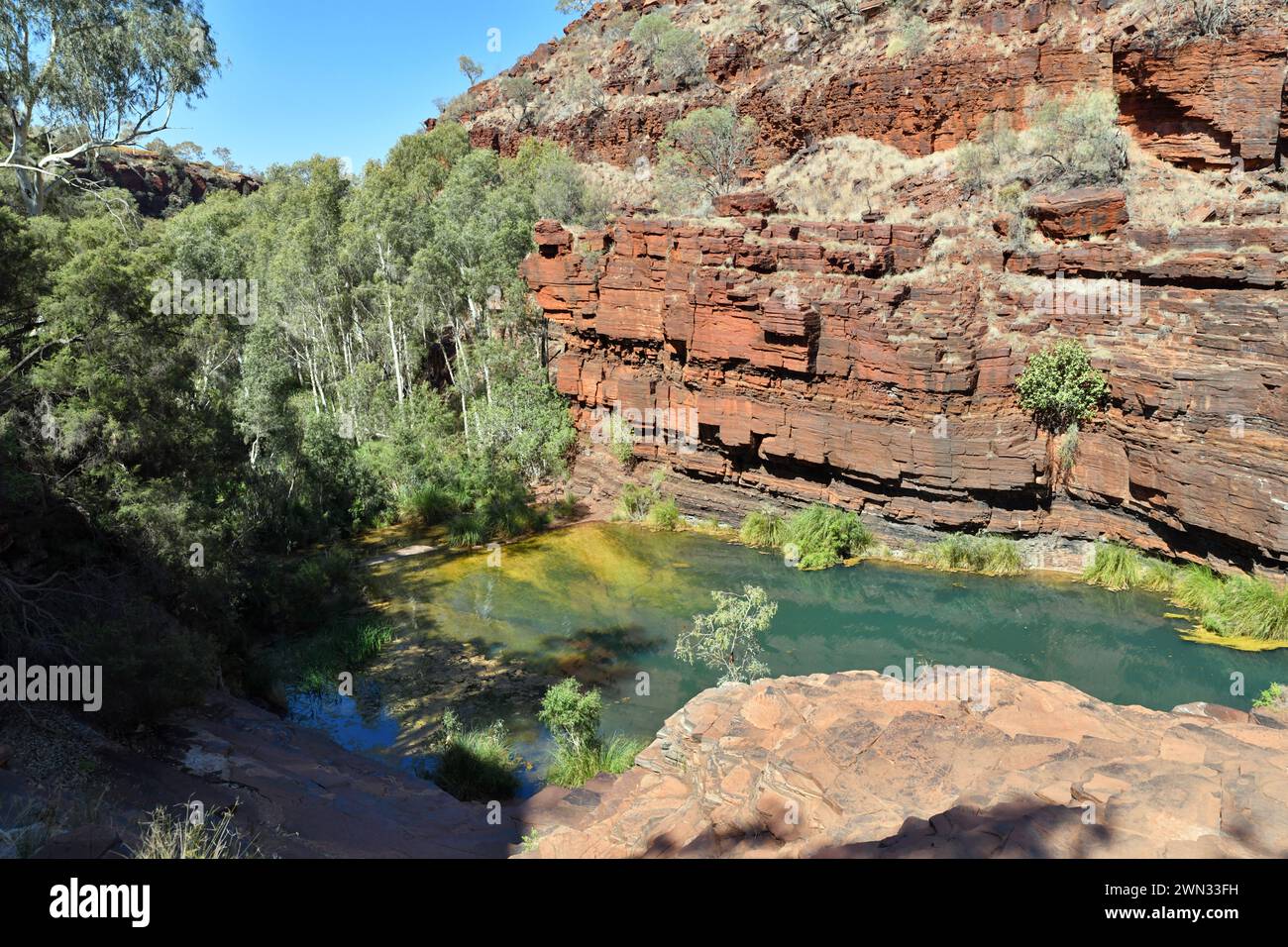 The pool at the foot of Fortescue Falls in Karijini NP is another ...