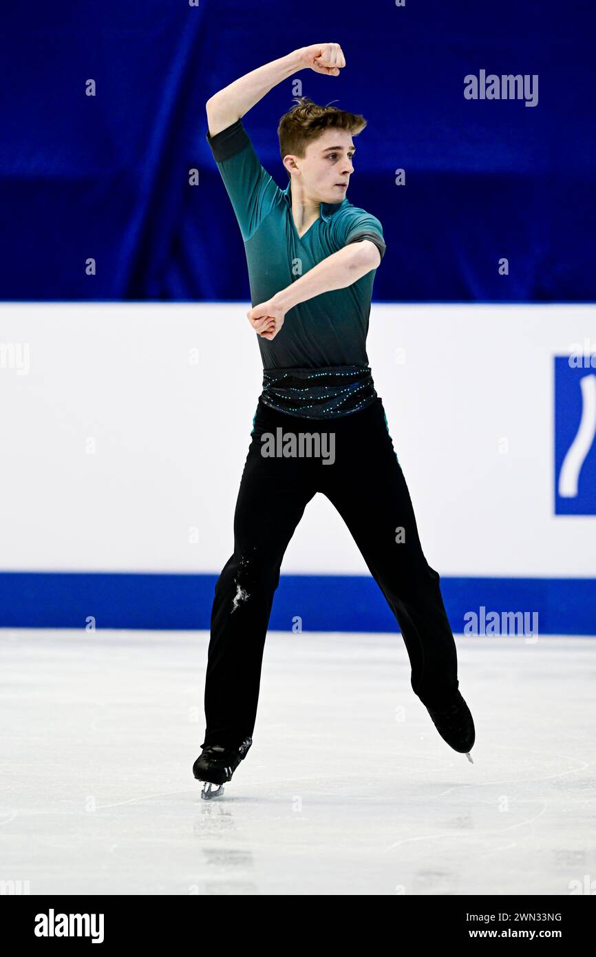Hugo Willi HERRMANN (GER), during Junior Men Short Program, at the ISU ...