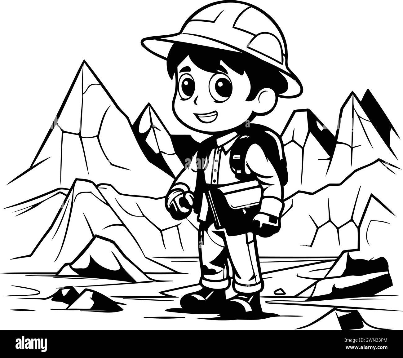 Person map mountain Stock Vector Images - Alamy