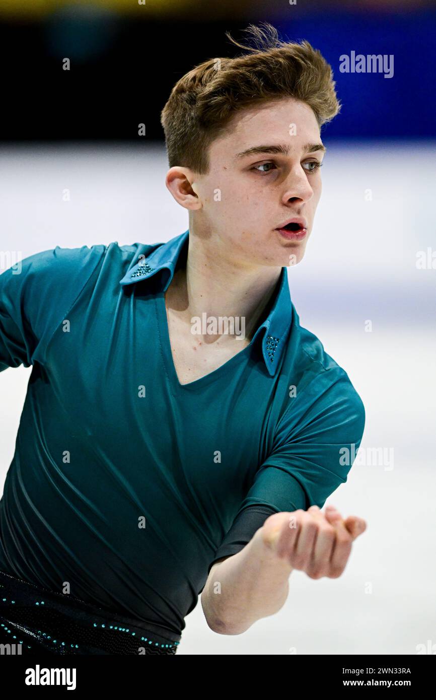 Hugo Willi HERRMANN (GER), during Junior Men Short Program, at the ISU ...