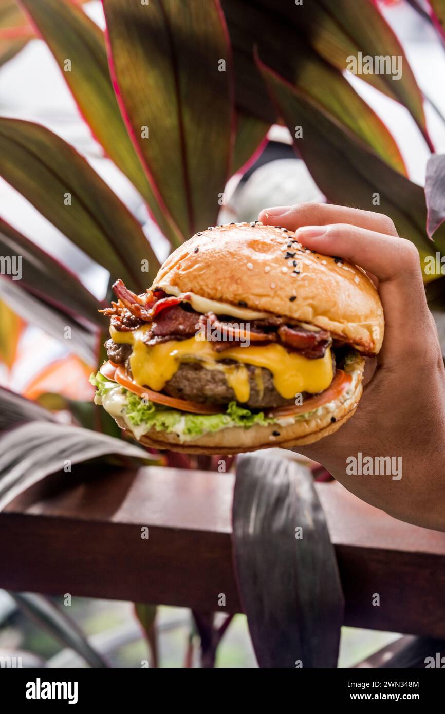 Eating cheeseburger hi-res stock photography and images - Alamy
