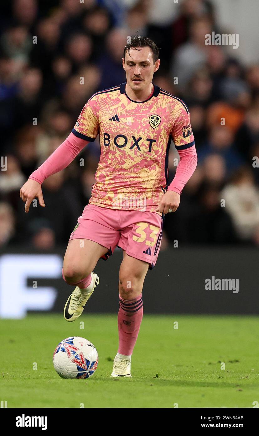 London, UK. 28th Feb, 2024. Connor Roberts of Leeds United during The ...