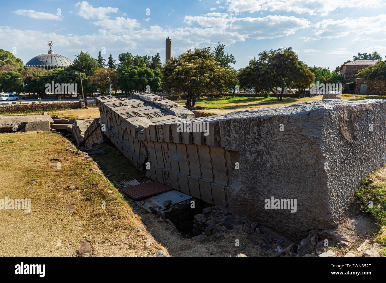 Ancient obelisks in Aksum, UNESCO World Heritage site Stock Photo - Alamy