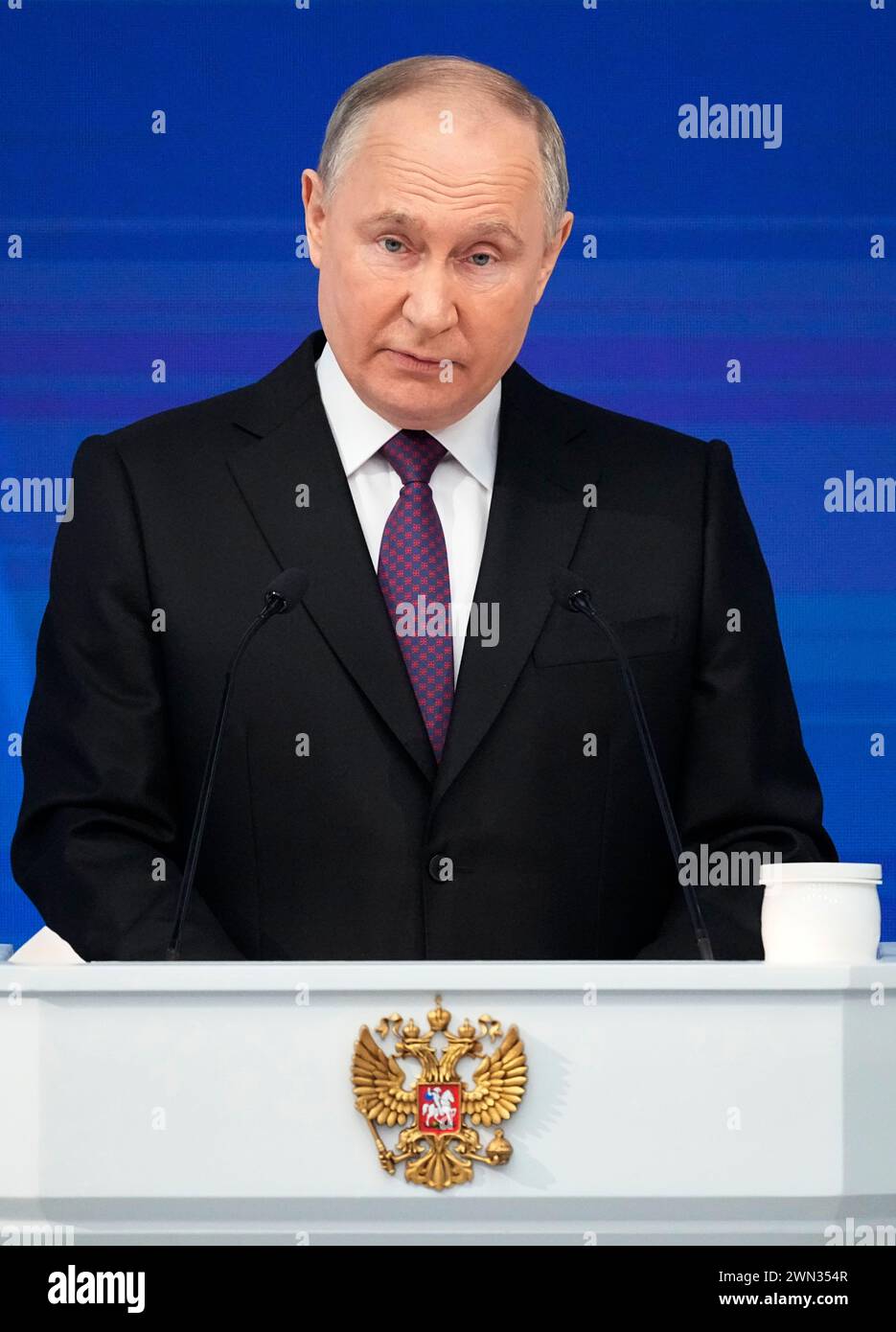 Russian President Vladimir Putin delivers his state-of-the-nation ...