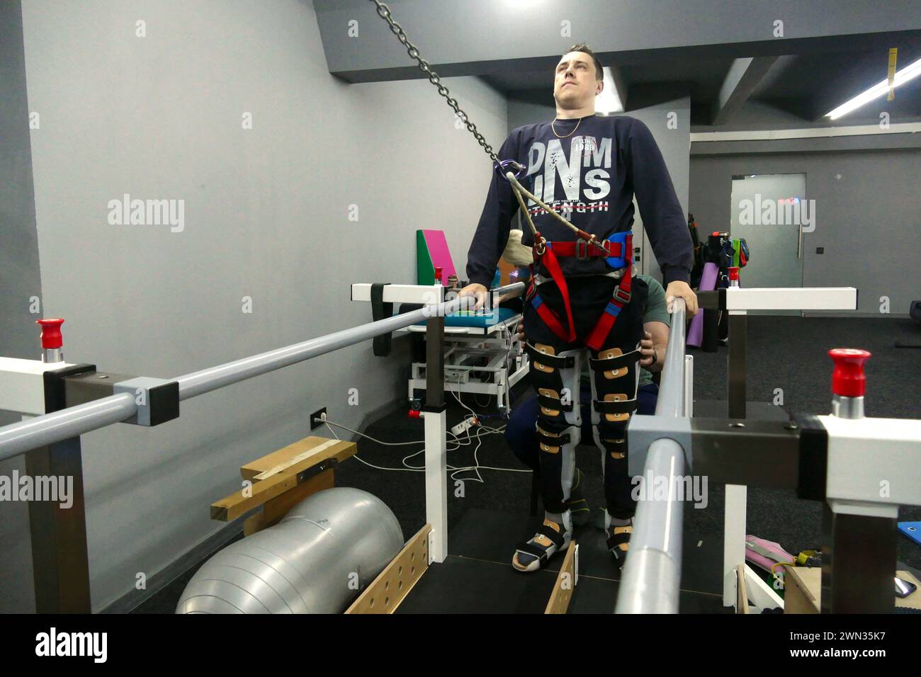 ODESA, UKRAINE - FEBRUARY 26, 2024 - A serviceman who sustained ...