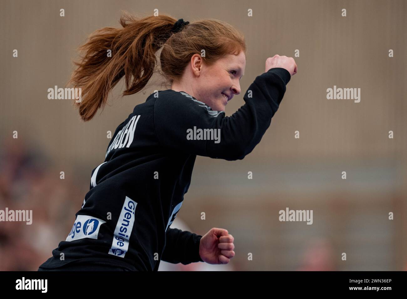 Halden 20240228.Norway's goalkeeper Marie Davidsen during the private ...