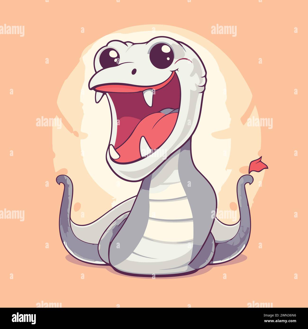 Cartoon illustration funny snake reptile hi-res stock photography and ...