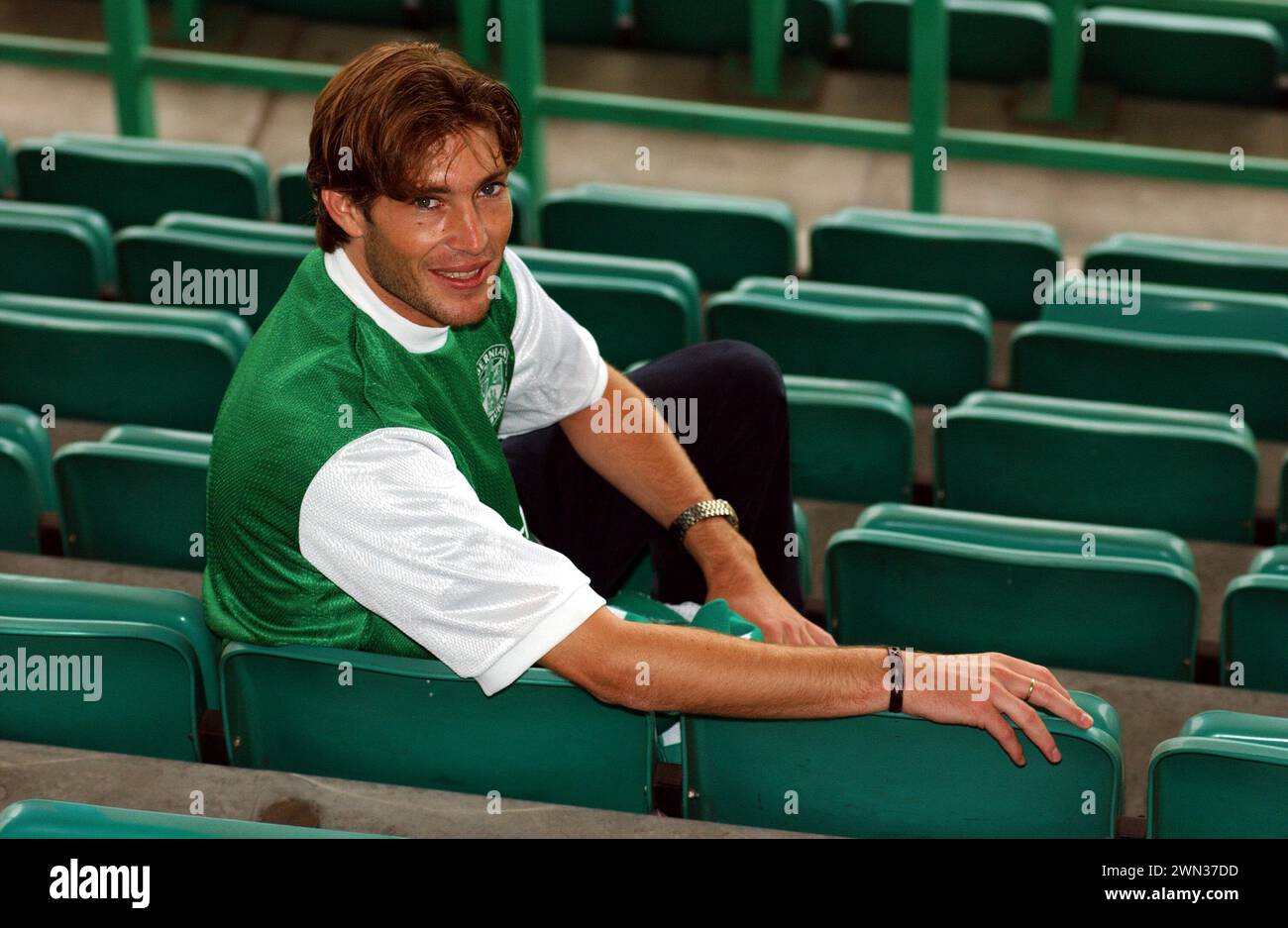 Hibernian FCs new signing, Spaniard Paco Luna pictured at Easter Road ...