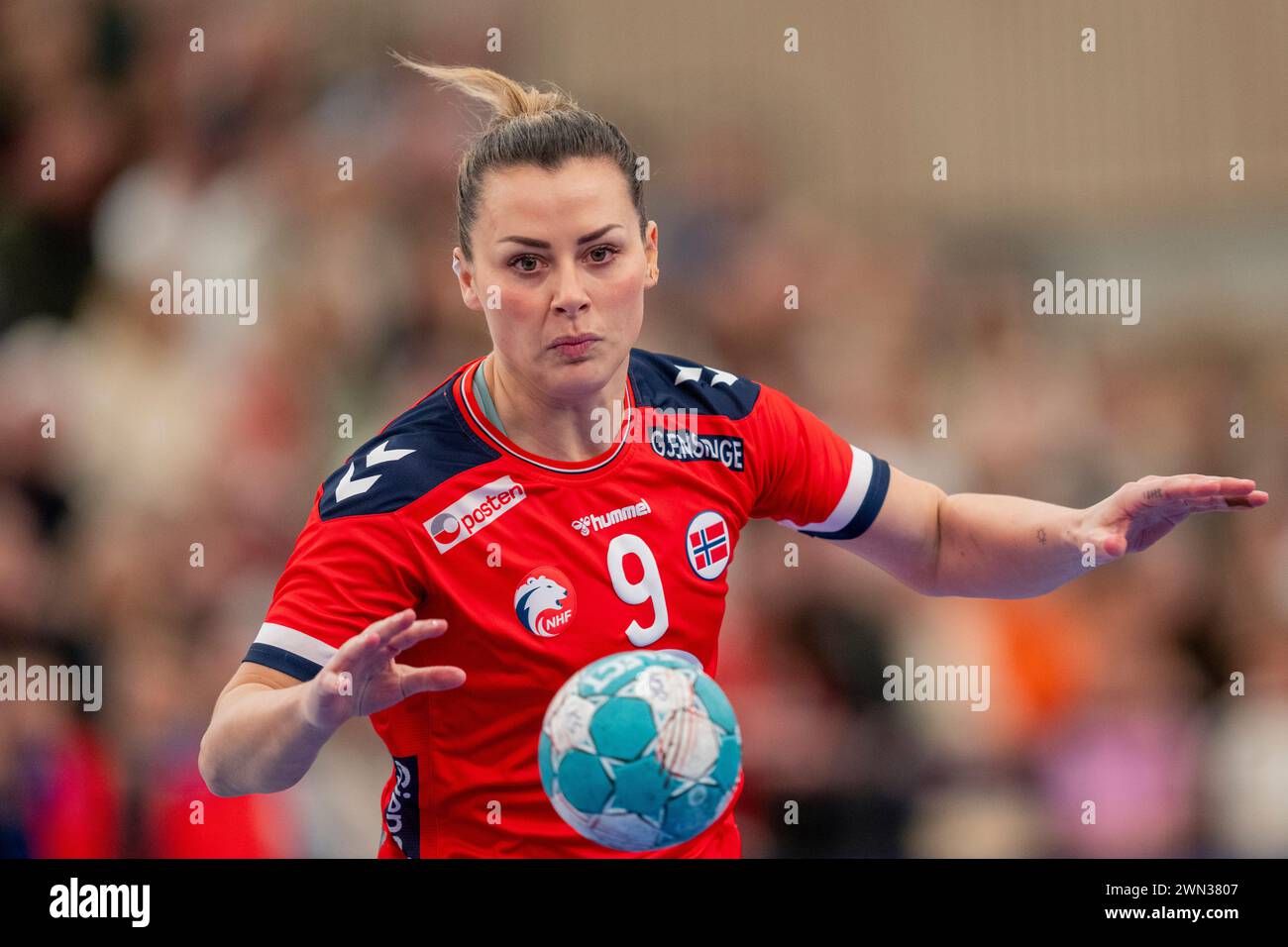Halden 20240228.Norway's Nora Mork during the private national handball ...