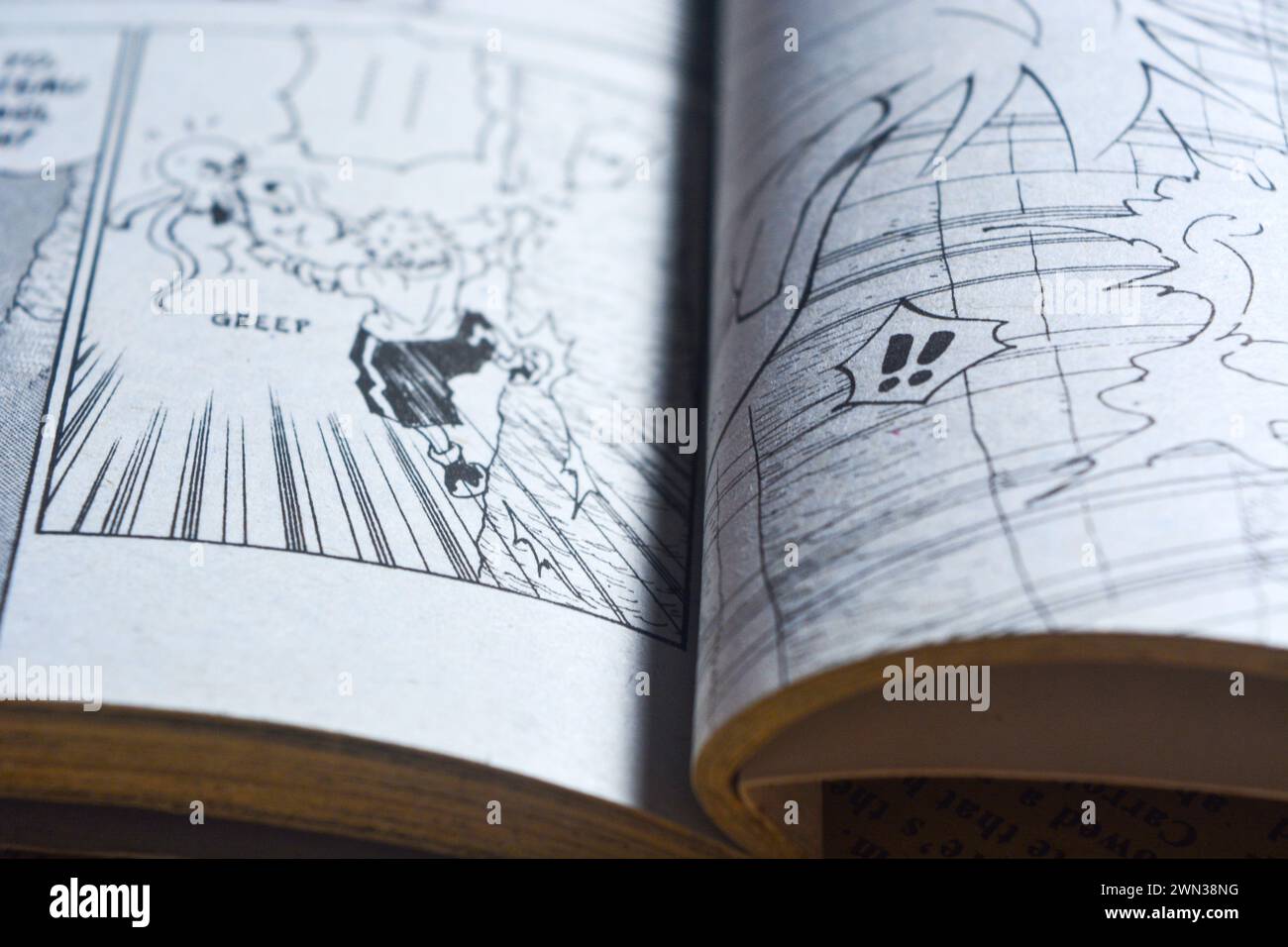 October 9, 2023, Close up photo of comic books made from Japanese art ...