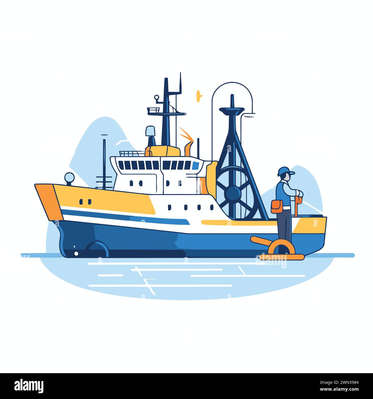 Tugboat vector vectors hi-res stock photography and images - Alamy