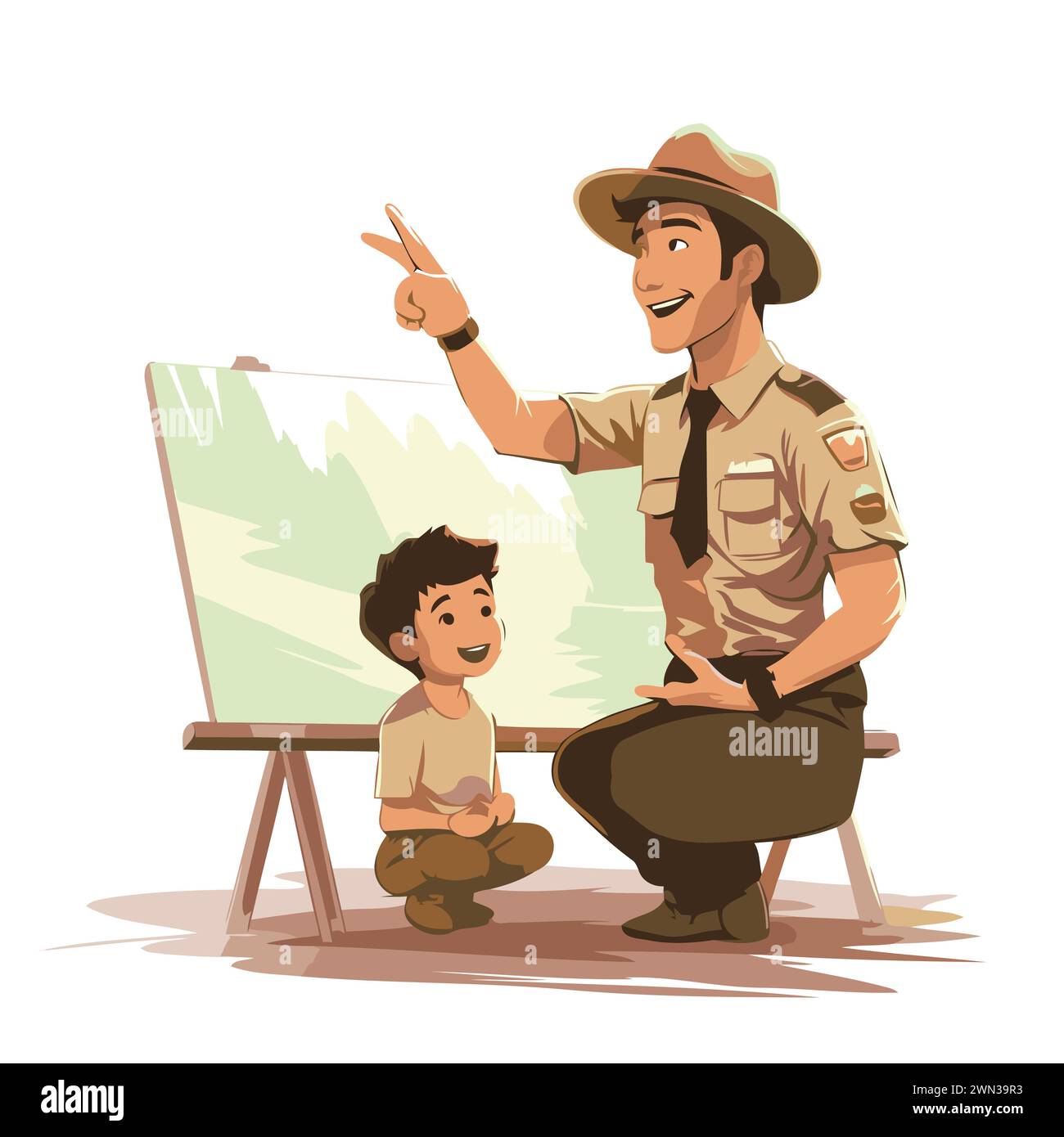 Person drawing canvas Stock Vector Images - Alamy