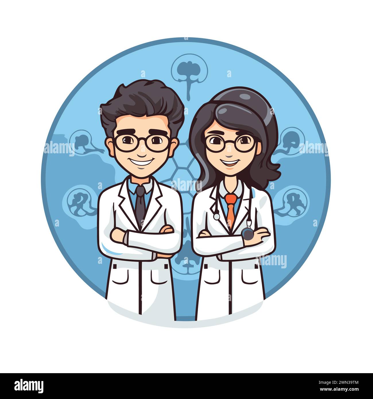 Doctors cartoon hi-res stock photography and images - Alamy