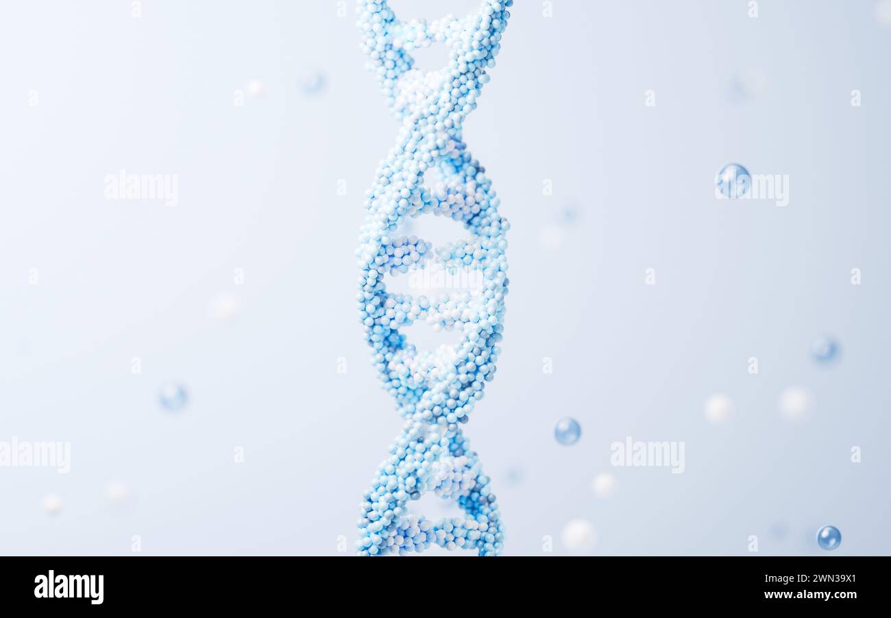 DNA with biological concept, 3d rendering. 3D illustration Stock Photo ...