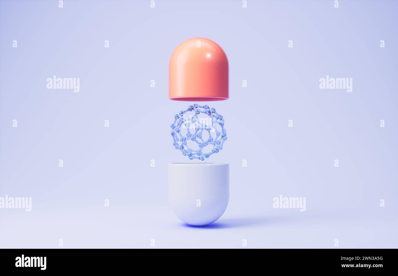 Medical capsule with medical concept, 3d rendering. 3D illustration ...