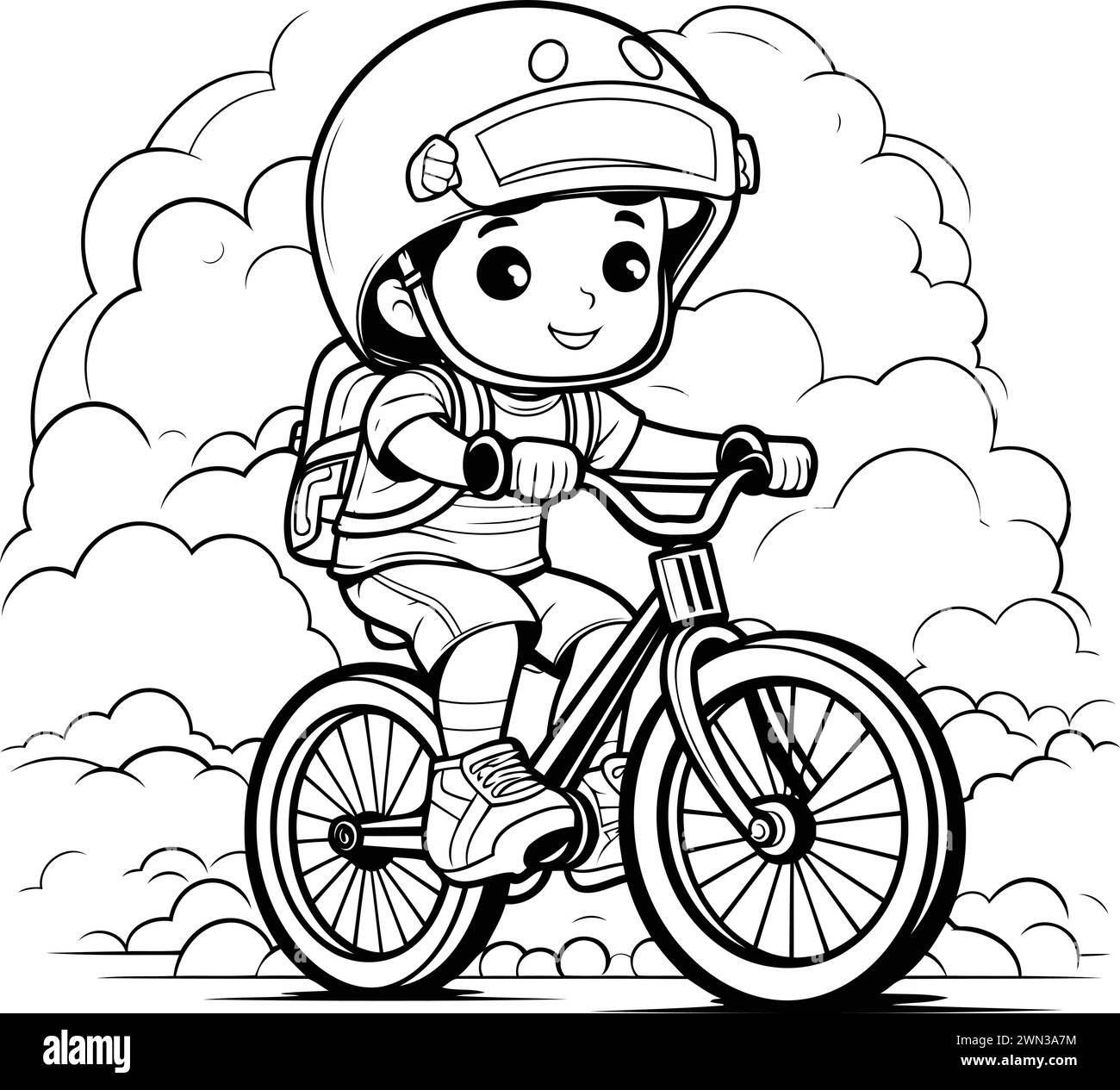 Bicycle coloring page hi-res stock photography and images - Alamy