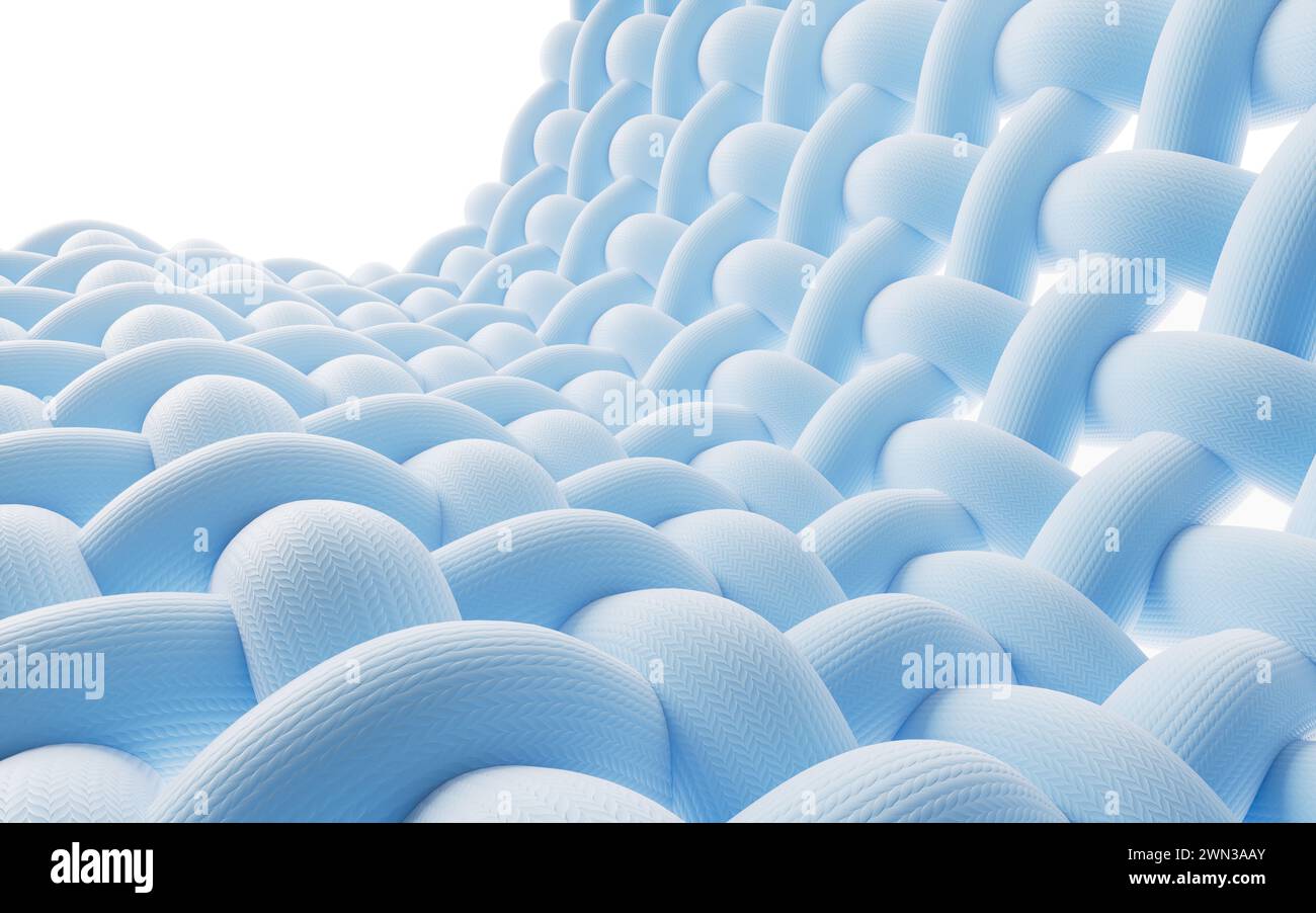 Wave cloth with microscopic detail, 3d rendering. 3D illustration Stock ...