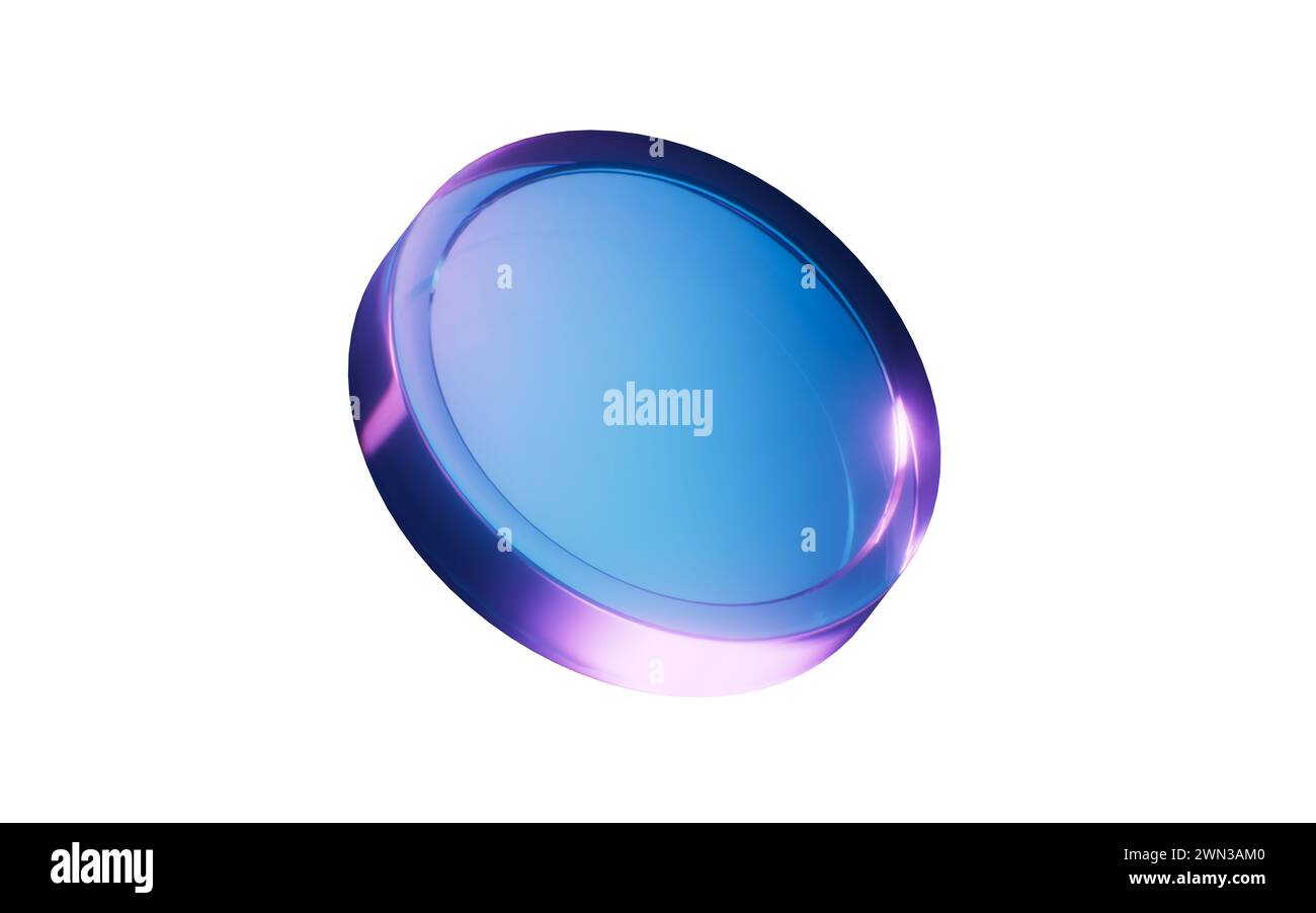 A coin with dark neon light effect, 3d rendering. 3D illustration Stock ...