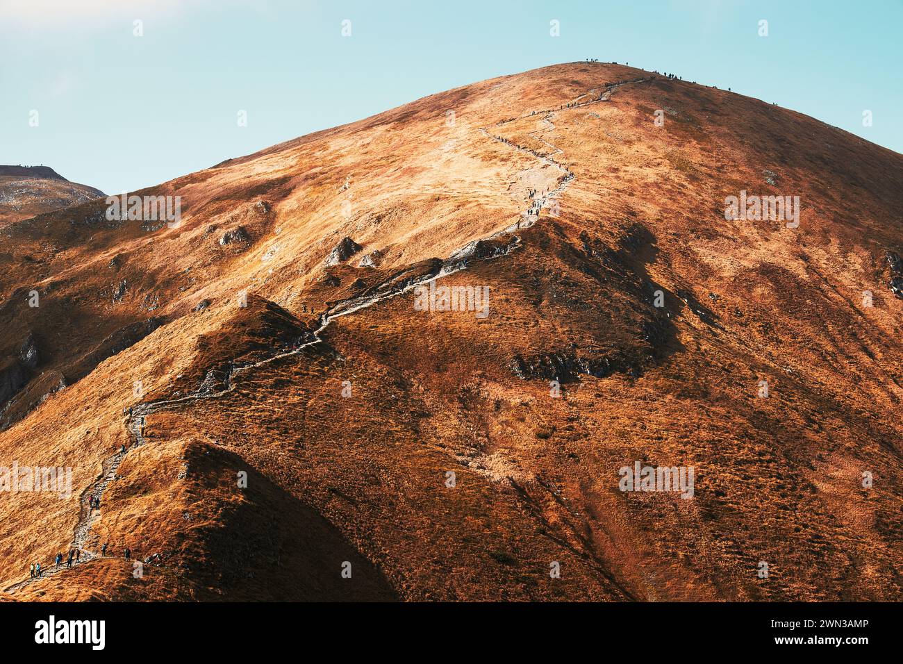 Mountain landscape in Tatra National Park in Poland. Popular tourist ...