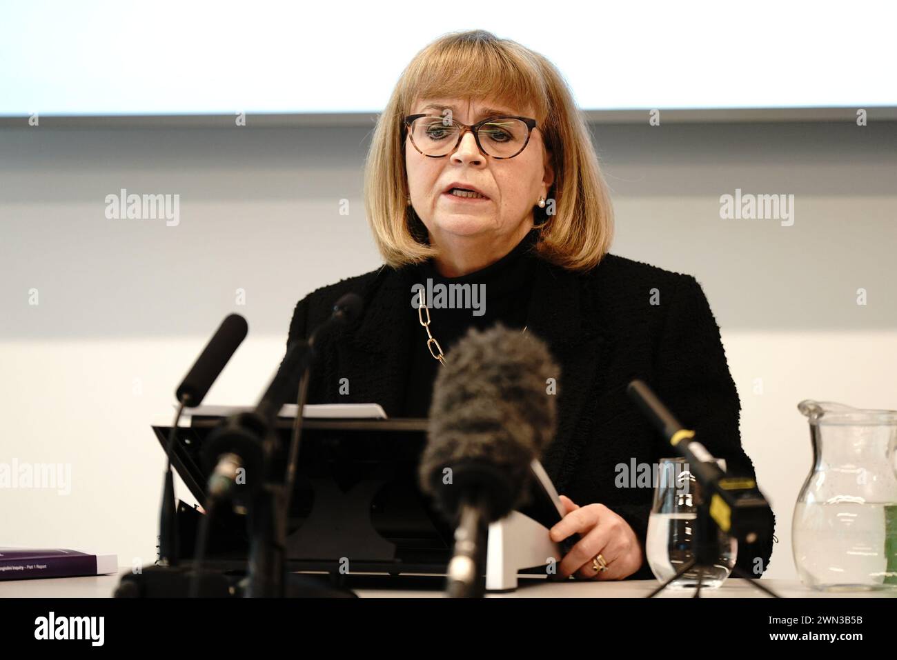 Inquiry chairwoman Lady Elish Angiolini makes a statement after the ...