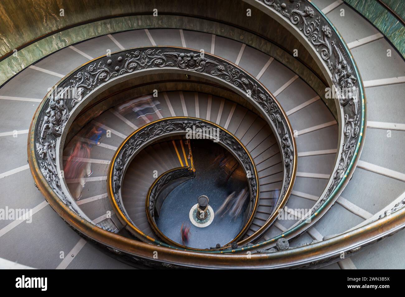 Double spiral stairs at the Vatican Museum in Rome, Italy Stock Photo ...