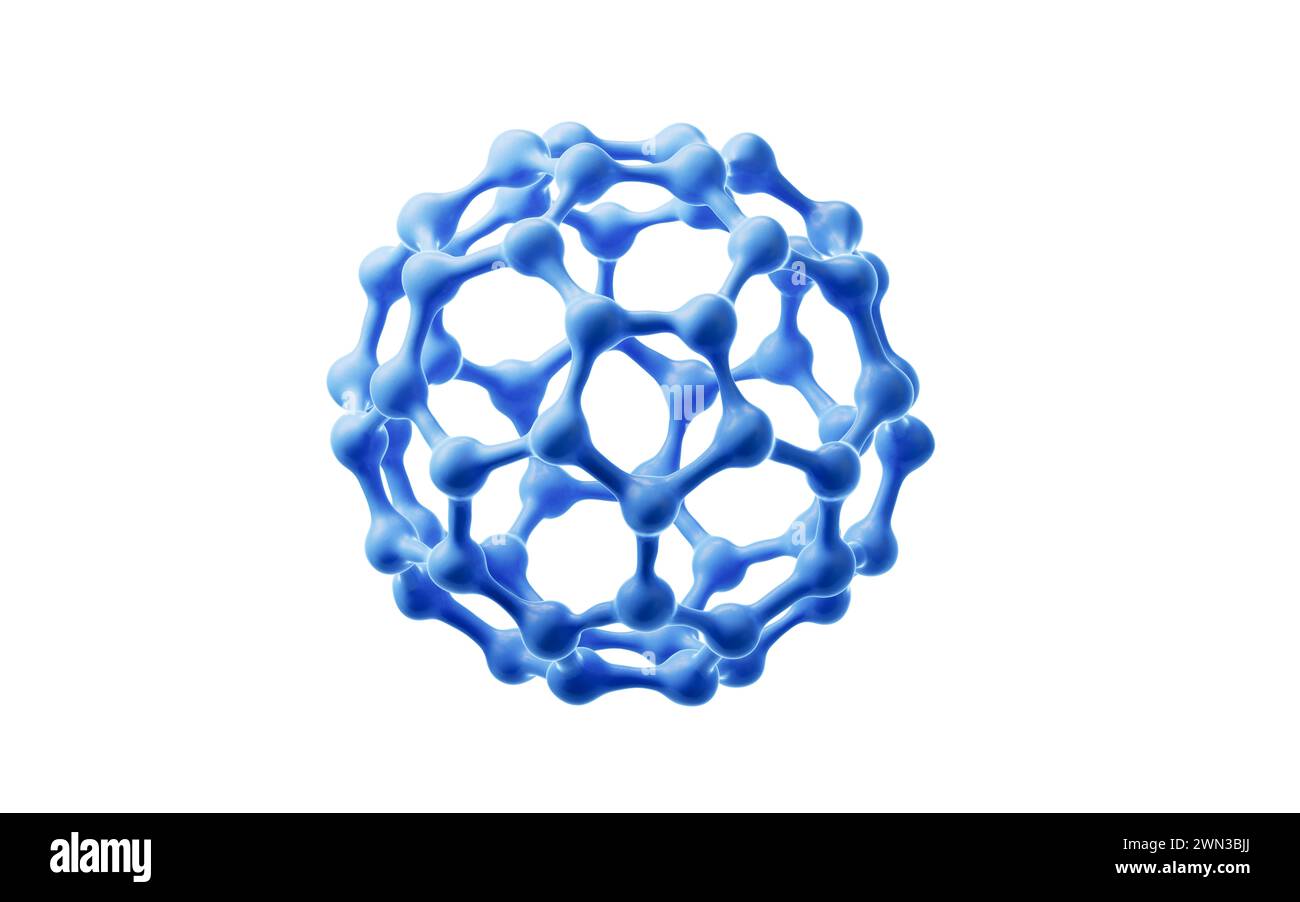 Biological round molecule sphere, 3d rendering. 3D illustration Stock ...
