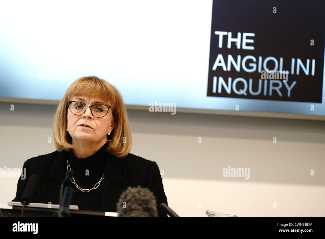 Inquiry chairwoman Lady Elish Angiolini makes a statement after the ...