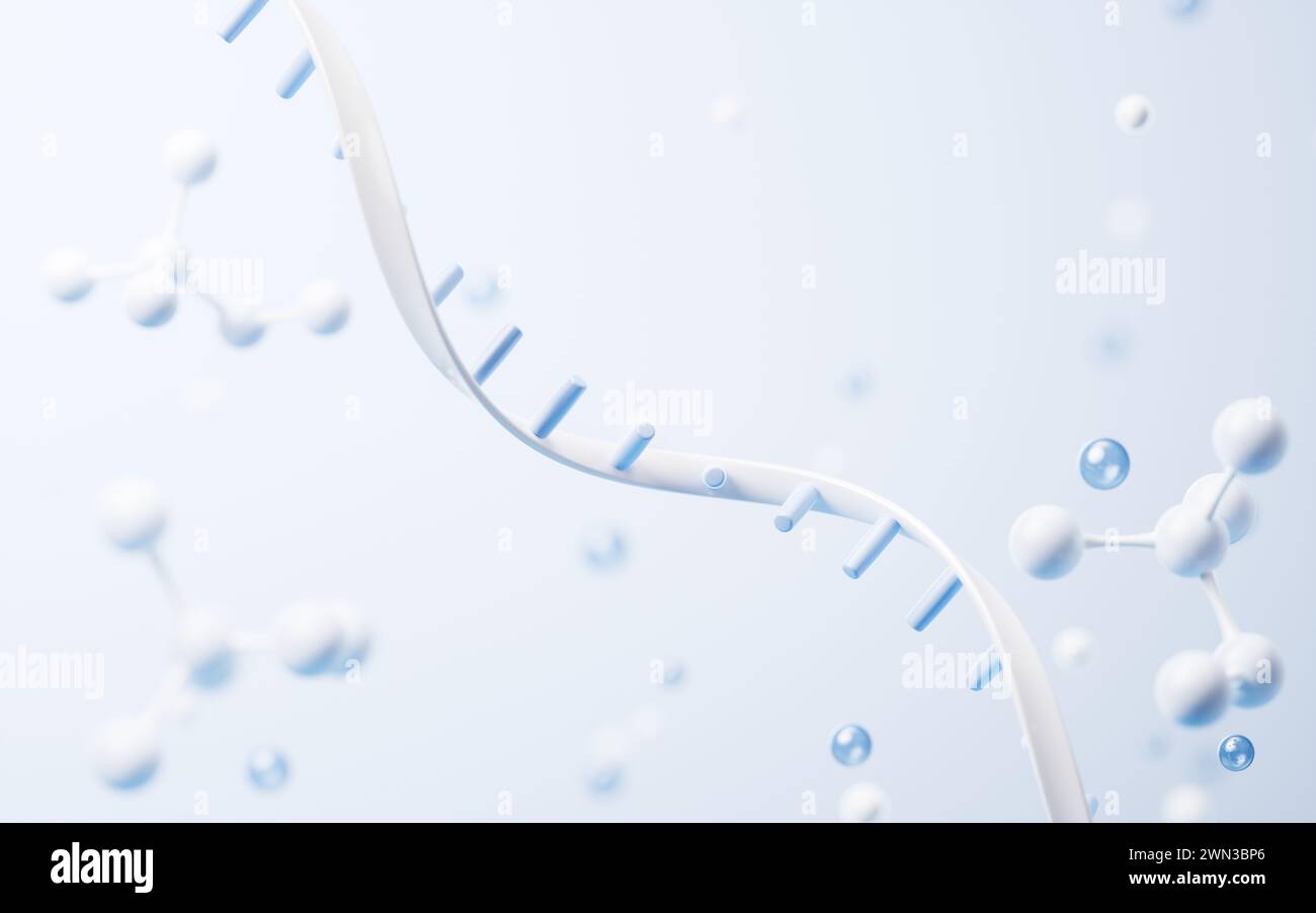 RNA with biological concept, 3d rendering. 3D illustration Stock Photo ...