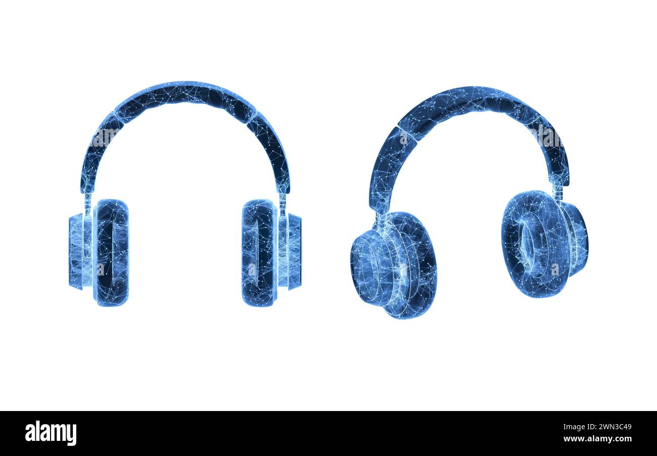 Headphones gaming headset, 3d rendering. 3D illustration Stock Photo ...