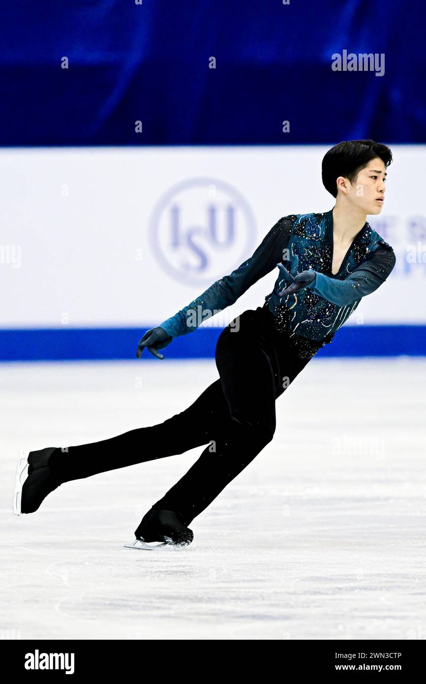 Haru KAKIUCHI (JPN), during Junior Men Short Program, at the ISU World ...